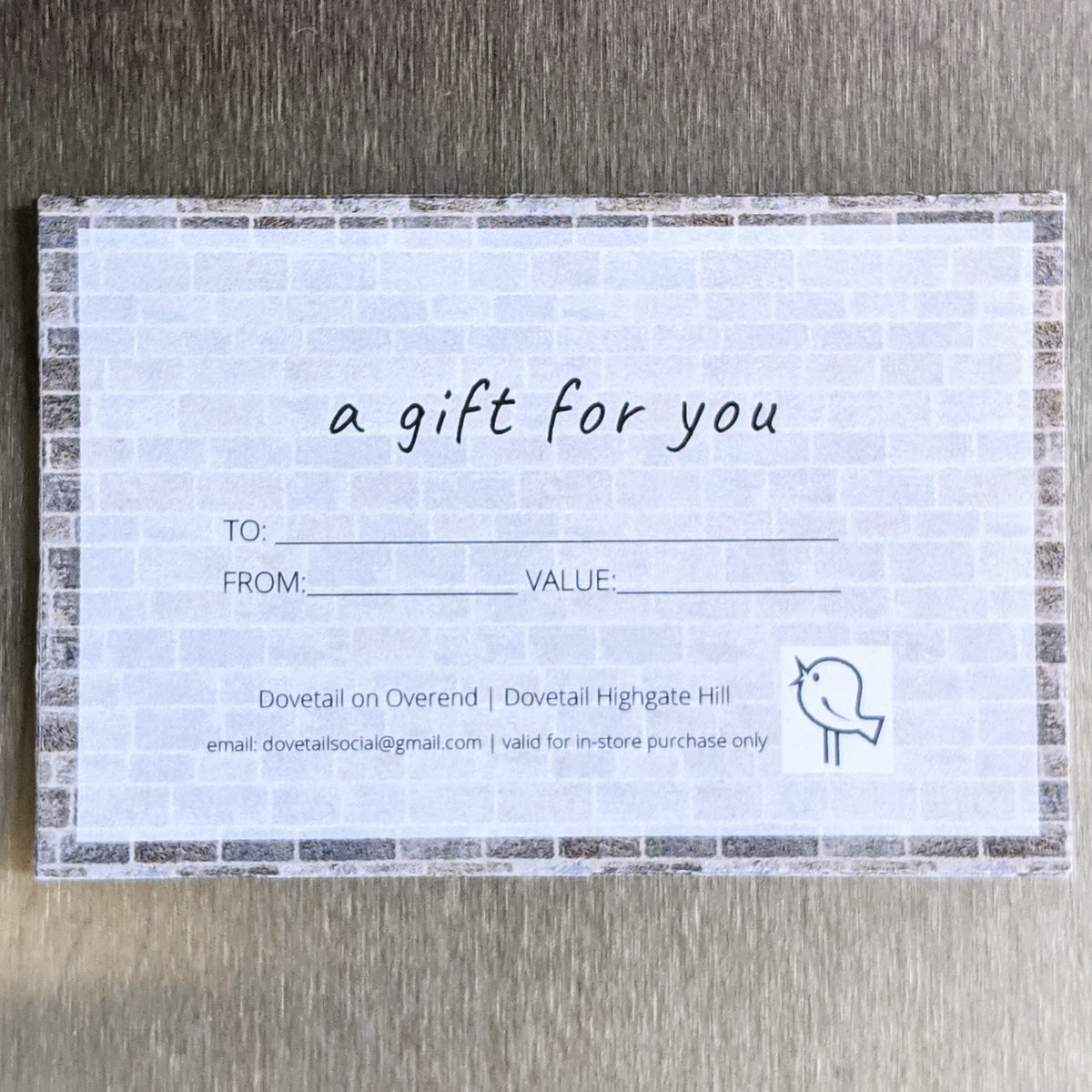 Buy Prepaid Cards or Gift Cards – Dovetail Social