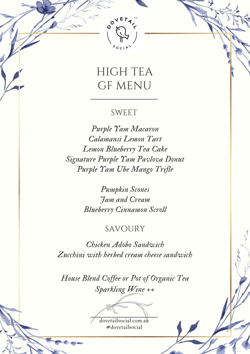 Book a Dine-In High Tea at Dovetail Social (Gluten Free)